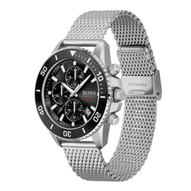 Fossil Machine Men's Black Dial Stainless Steel Band Chronograph Watch ...