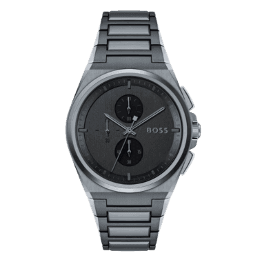 Fossil Machine Men's Black Dial Stainless Steel Band Chronograph Watch ...